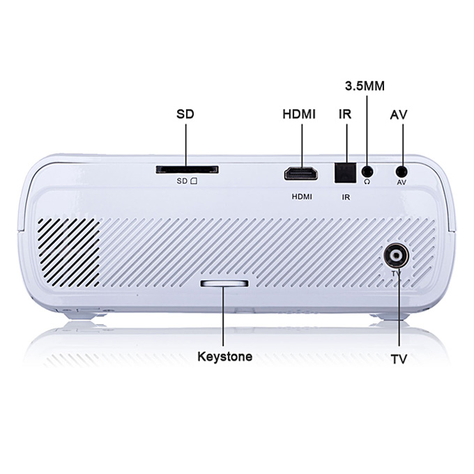 UHAPPY U80 HD Home Projector 800x480 1000LM Multimedia Projector