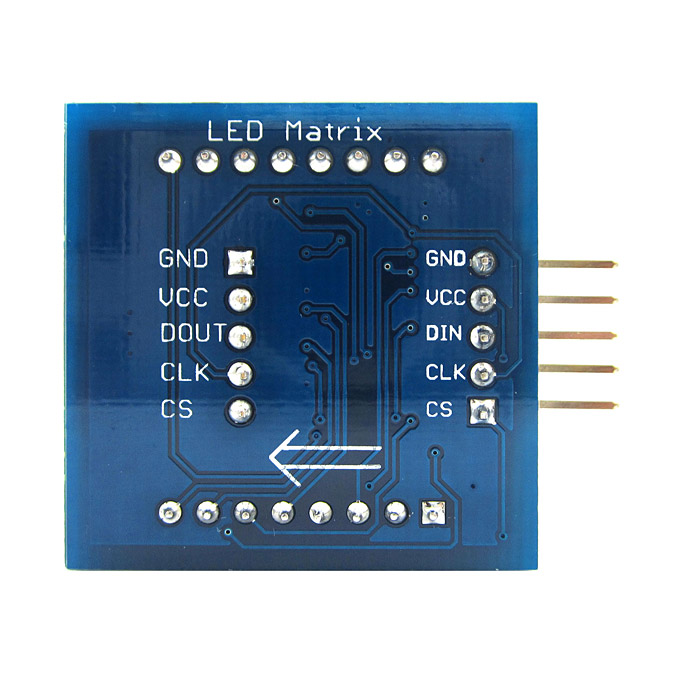 8X8 Cascadable Red LED Matrix Display Module with SPI Interface
