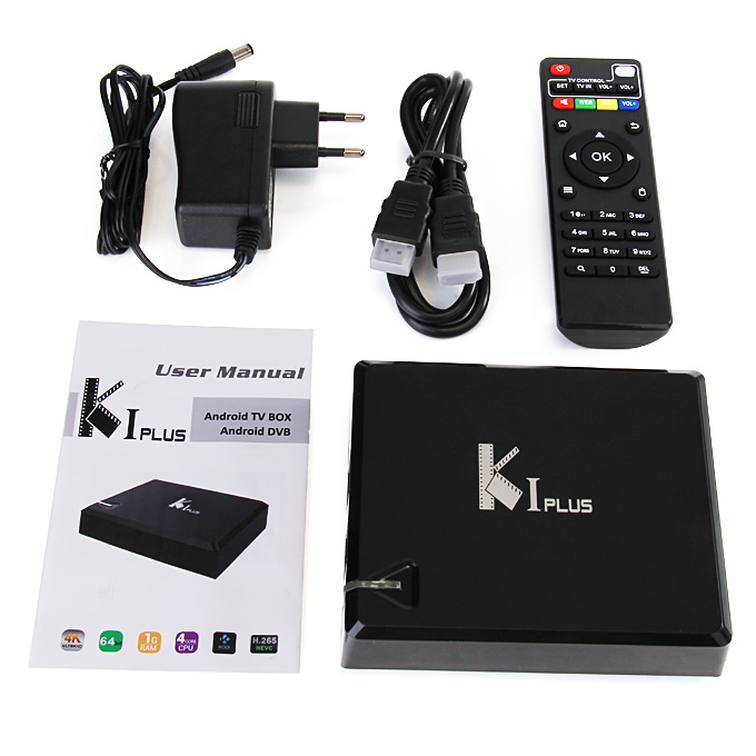 K1 PLUS Amlogic S905 4K KODI Android 5.1 1G/8G 2.4G WIFI LAN TV Box