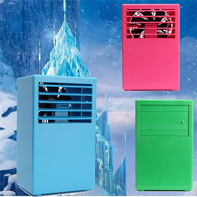 Mini Portable Air Conditioner Desktop Table Cooling Fan Mist Spray Tou