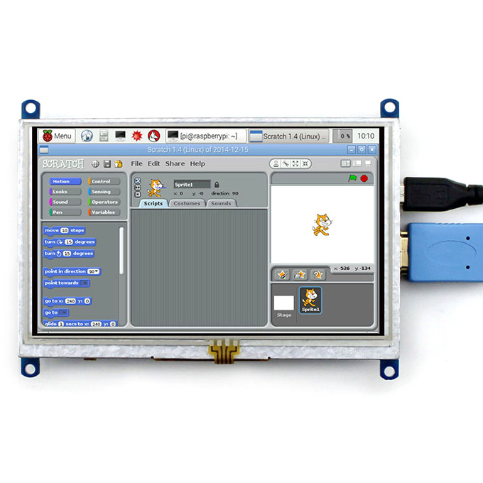 5inch HDMI LCD (B) 800x480 High Resolution with Bicolor Case