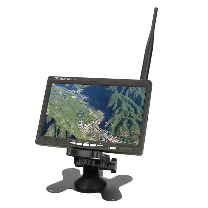 7" LCD HD FPV Monitor Built-in Lipo Battery 5.8G 8CH Wireless Receiver