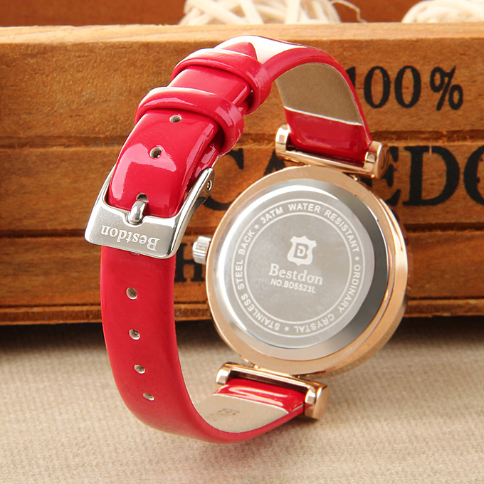 Bestdon Women Analog Watch Prismatic Dial Rhinestone Watch