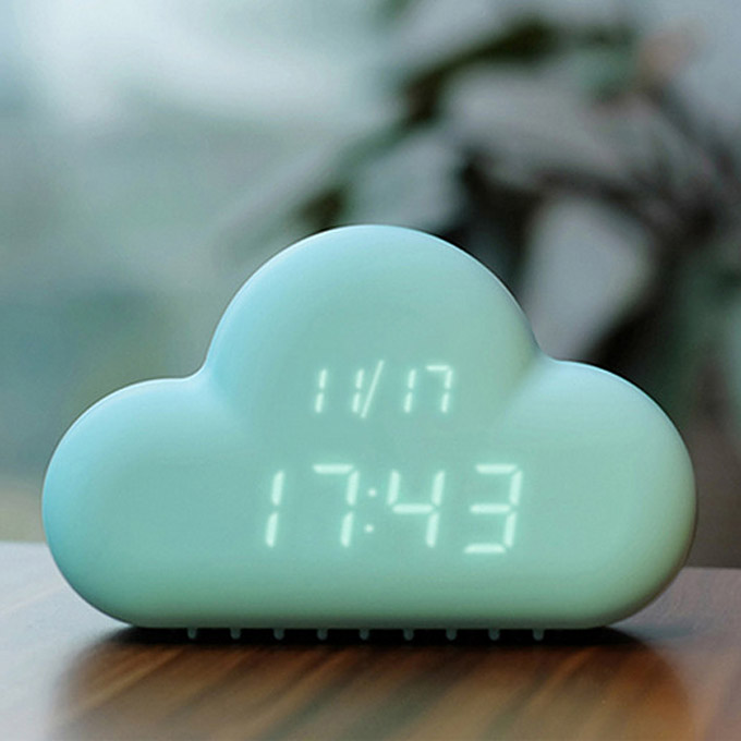 Digital Geometric Mint Voice-activated LED Wall Clock