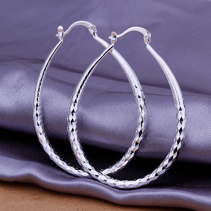 Fashion Silver Round Earrings Ear Pendants