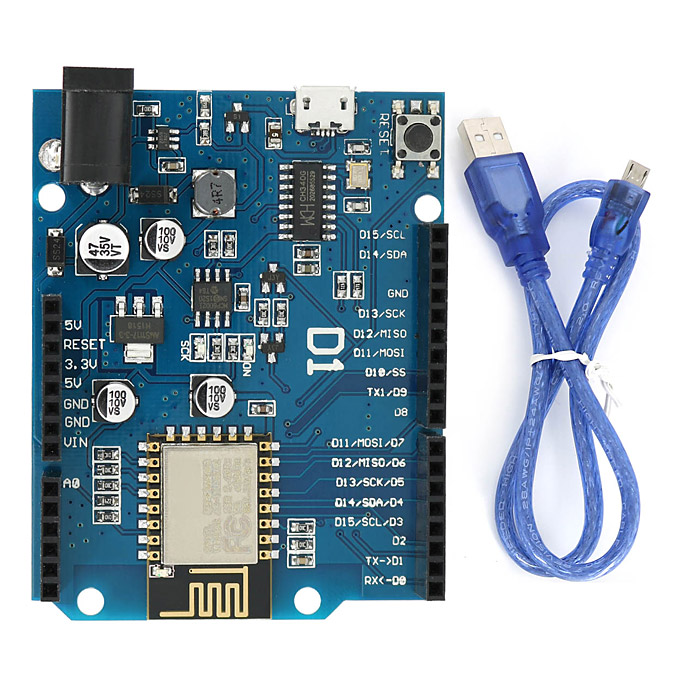 ESP8266 ESP-12E UNO Wi-Fi BreadBoard Kit with Sensors / LCD Display