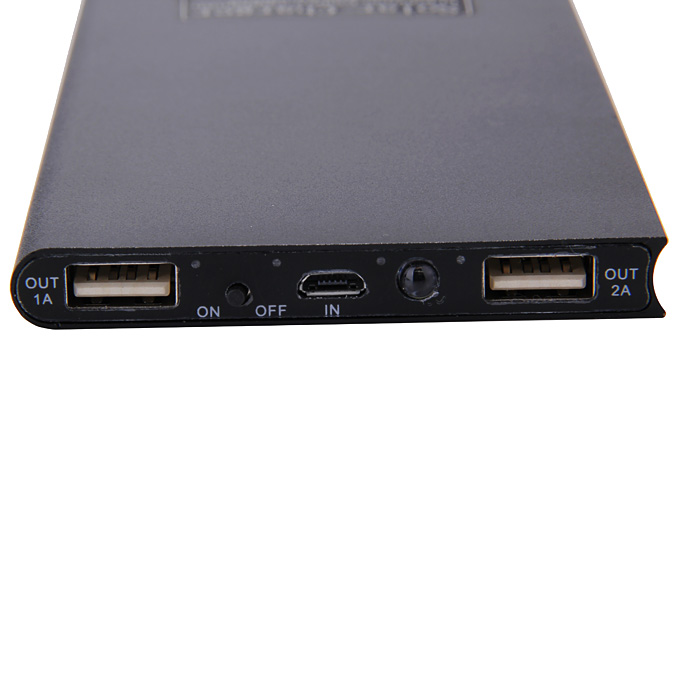 12000mAh Dual USB Solar Panel Power Bank External Backup Battery