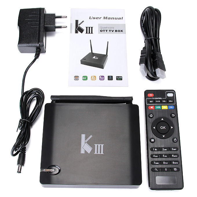 KIII Amlogic S905 TV BOX 2G/16G AC WIFI Gigabit LAN KODI Bluetooth 4.0