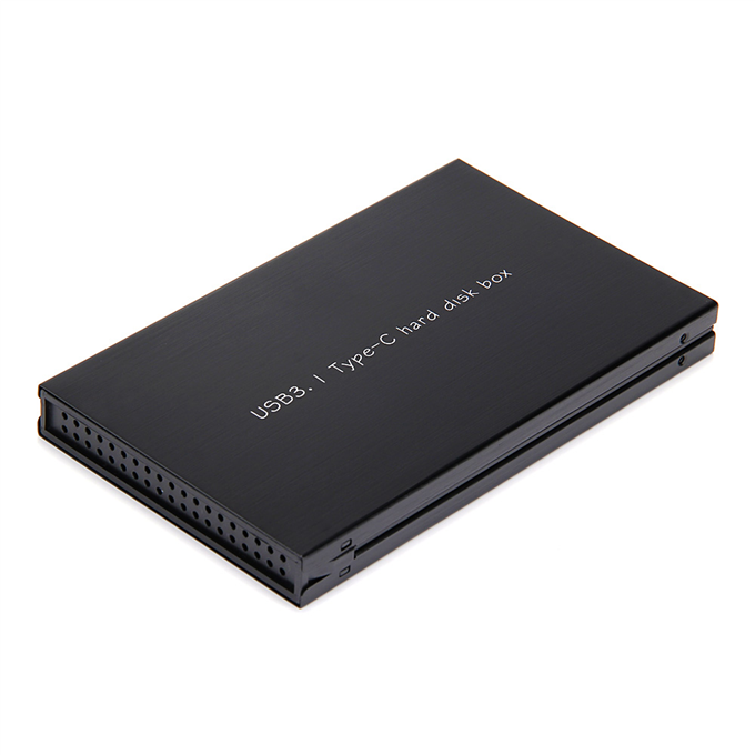 2.5 Inch USB 3.1 Type-C Hard Disk Box HDD Enclosure - Black