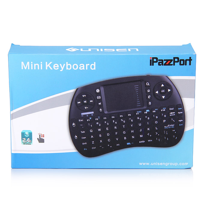 IPazzPort Israel Hebrew Language Mini 2.4GHz Keyboard Air Mouse