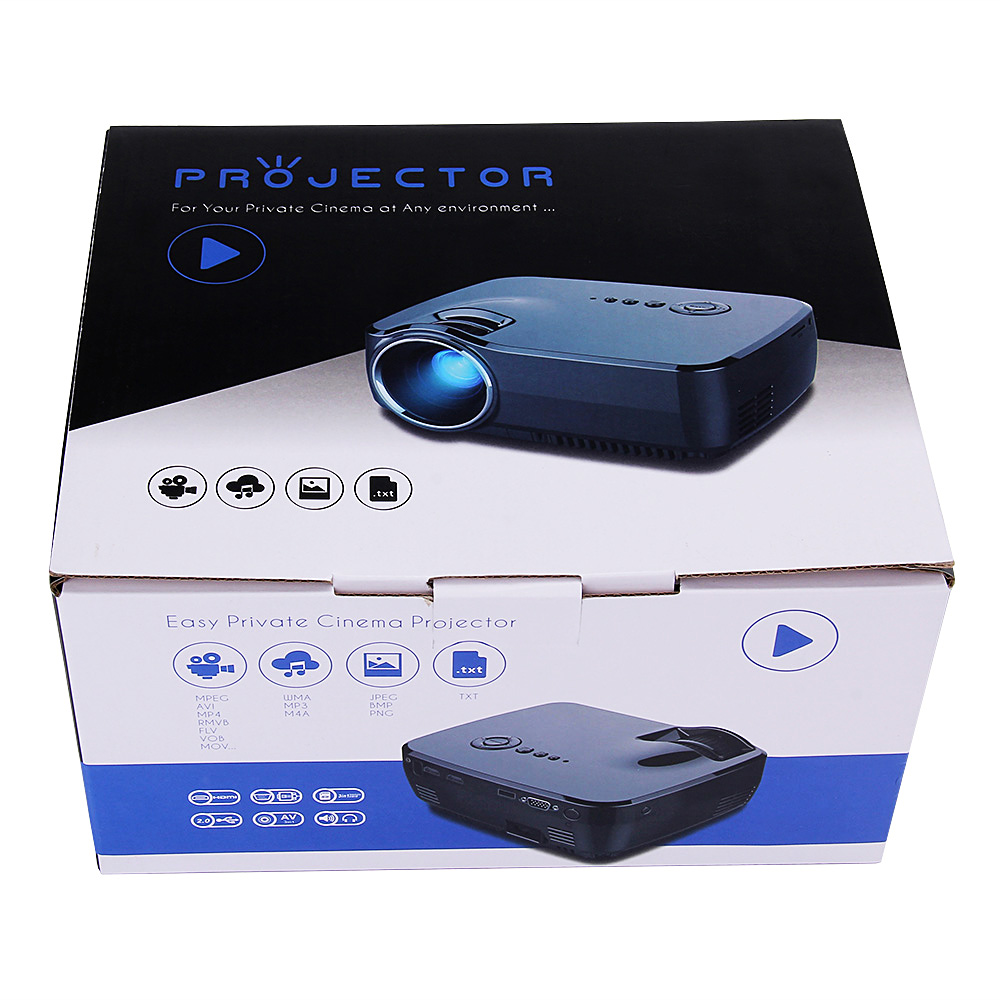 GP70 Mini LCD 1200LM LED Theater Home Projector HDMI 1080P FHD