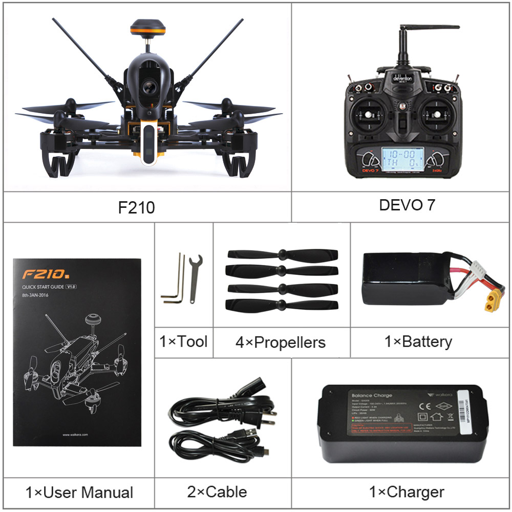 Walkera F210 5.8G FPV HD Camera SP Racing F3 Racing Drone