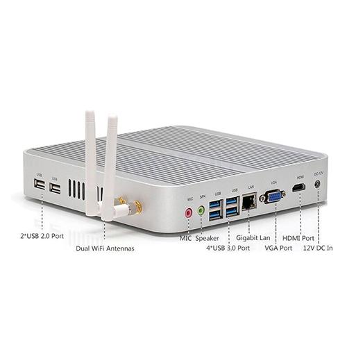HYSTOU FMP03 i3-4010U 4G/64G Fanless Mini PC- White