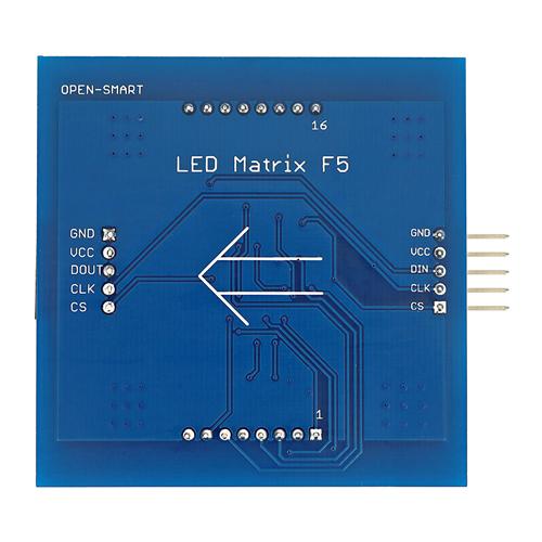 8x8 Cascadable Red Led Matrix F5 Display Module With Spi Interface
