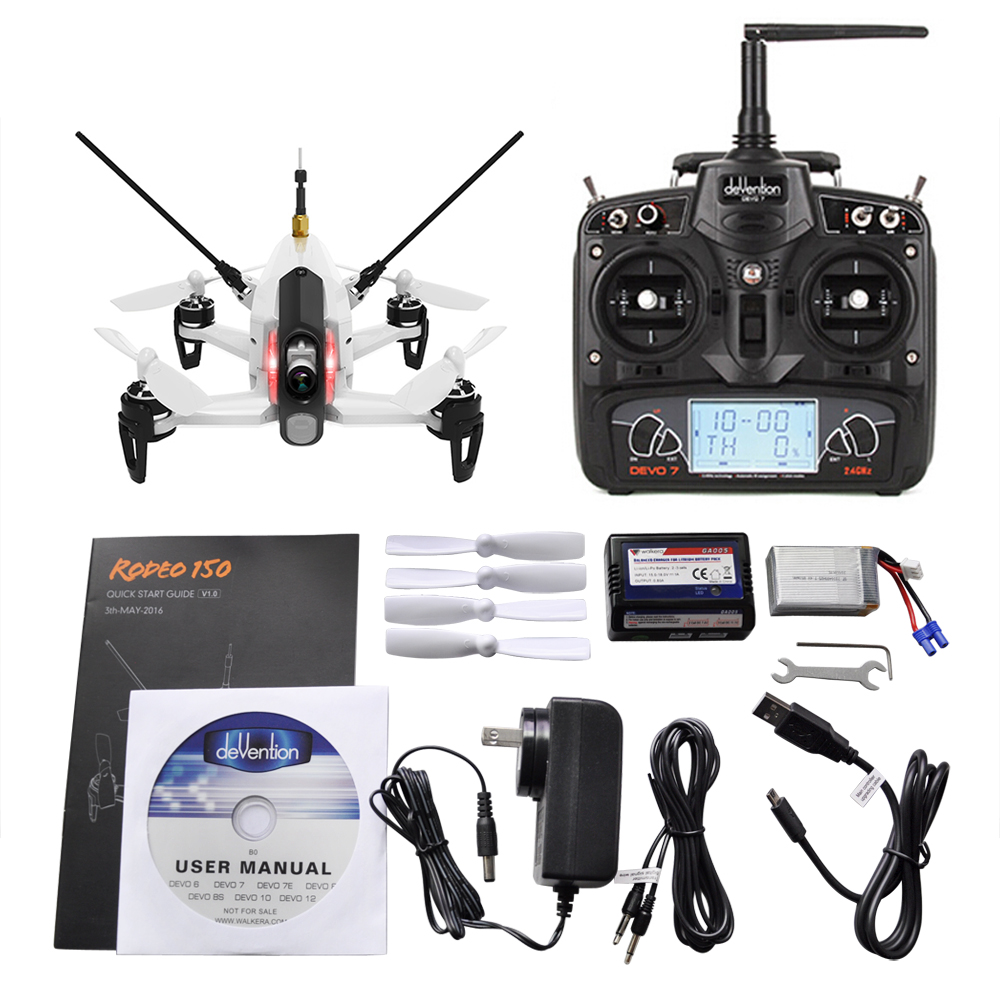 Walkera Rodeo 150 F150 F3 FPV 600TVL Camera RC Racer-White