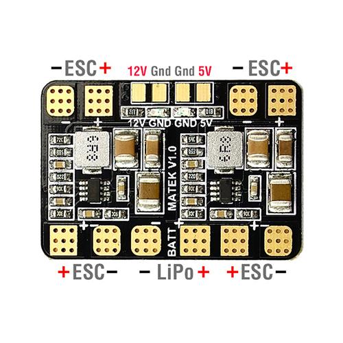 Matek Micro PDB With 5V 12V Power Distribution Board Dual BEC