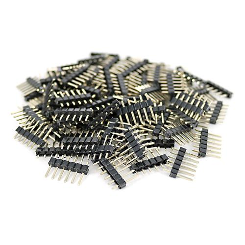 100PCS 6P Gold-plated Male Pin Header Kit