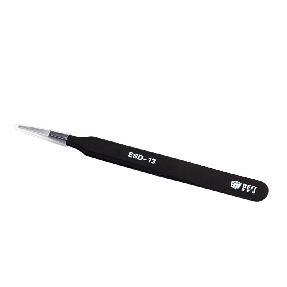 BST-ESD-13 Stainless Steel Non-magnetic Anti-static Round Head Tweezer