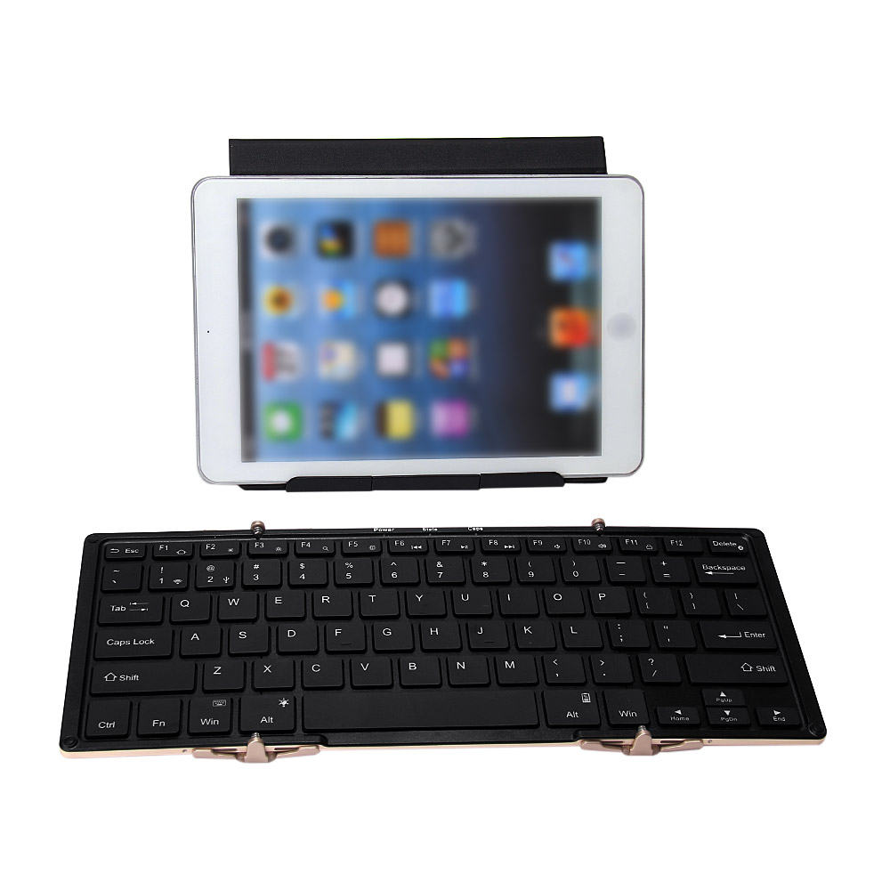 B.O.W Foldable Backlit Wired Bluetooth Keyboard Black