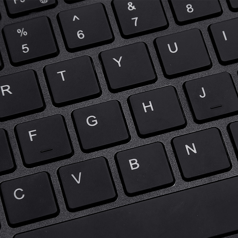 B.O.W Foldable Backlit Wired Bluetooth Keyboard Black