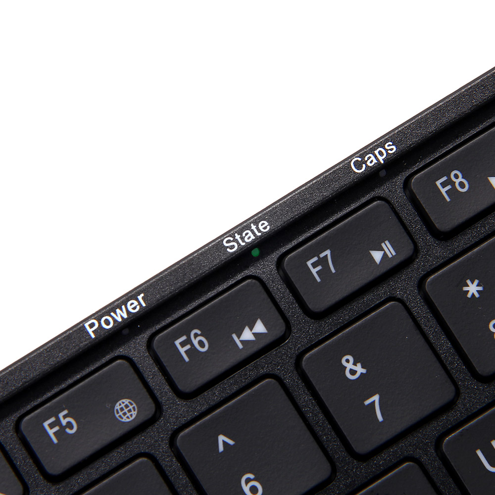 B.O.W Foldable Backlit Wired Bluetooth Keyboard Black
