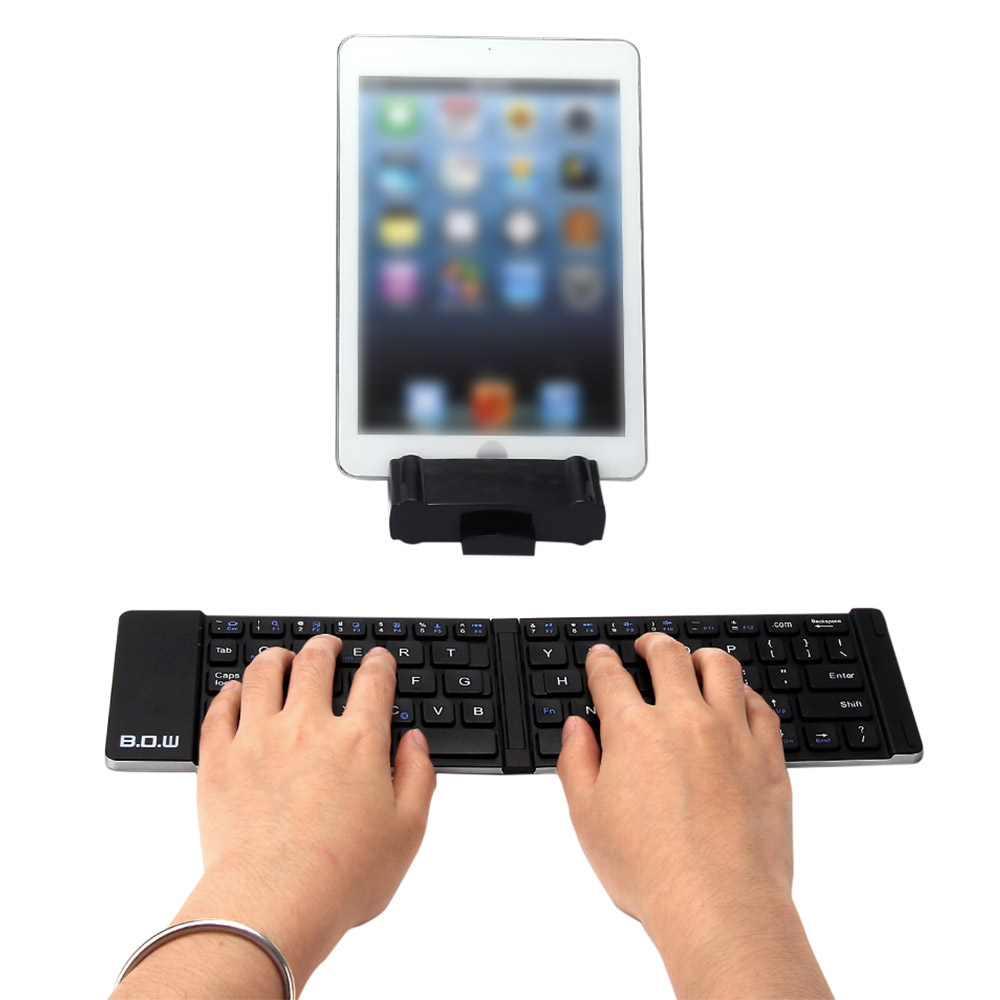 Bow Foldable Wireless Bluetooth Keyboard Black
