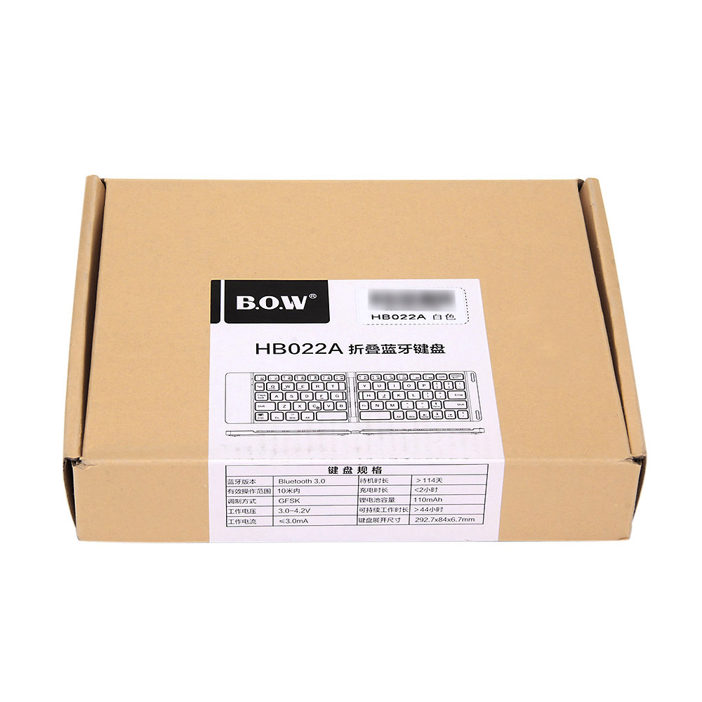 Bow Foldable Wireless Bluetooth Keyboard Black