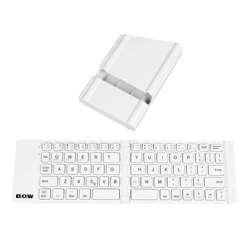 BOW Foldable Wireless Bluetooth Keyboard White