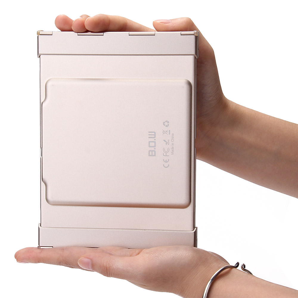 B.O.W Foldable Backlit Wired Bluetooth Keyboard White