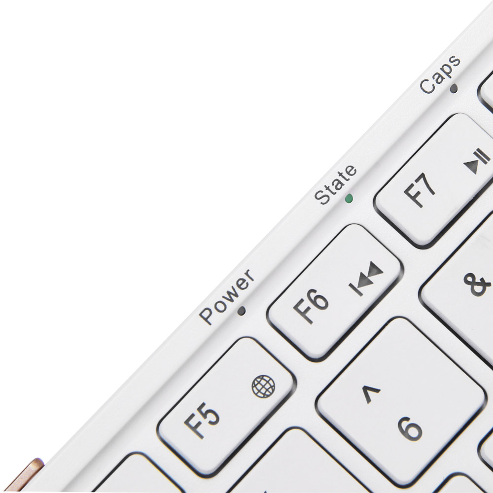 B.O.W Foldable Backlit Wired Bluetooth Keyboard White