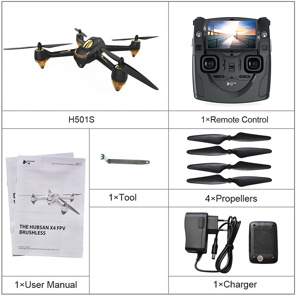 Hubsan X4 H501S 5.8G FPV Brushless With 1080P HD Camera GPS Quadcopter