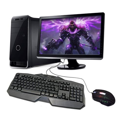 Rii RK400 Gaming Keyboard Mouse Suit - Black