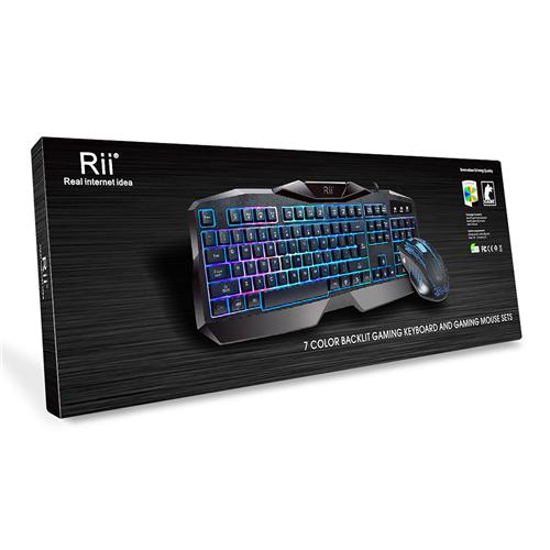 Rii RK400 Gaming Keyboard Mouse Suit - Black