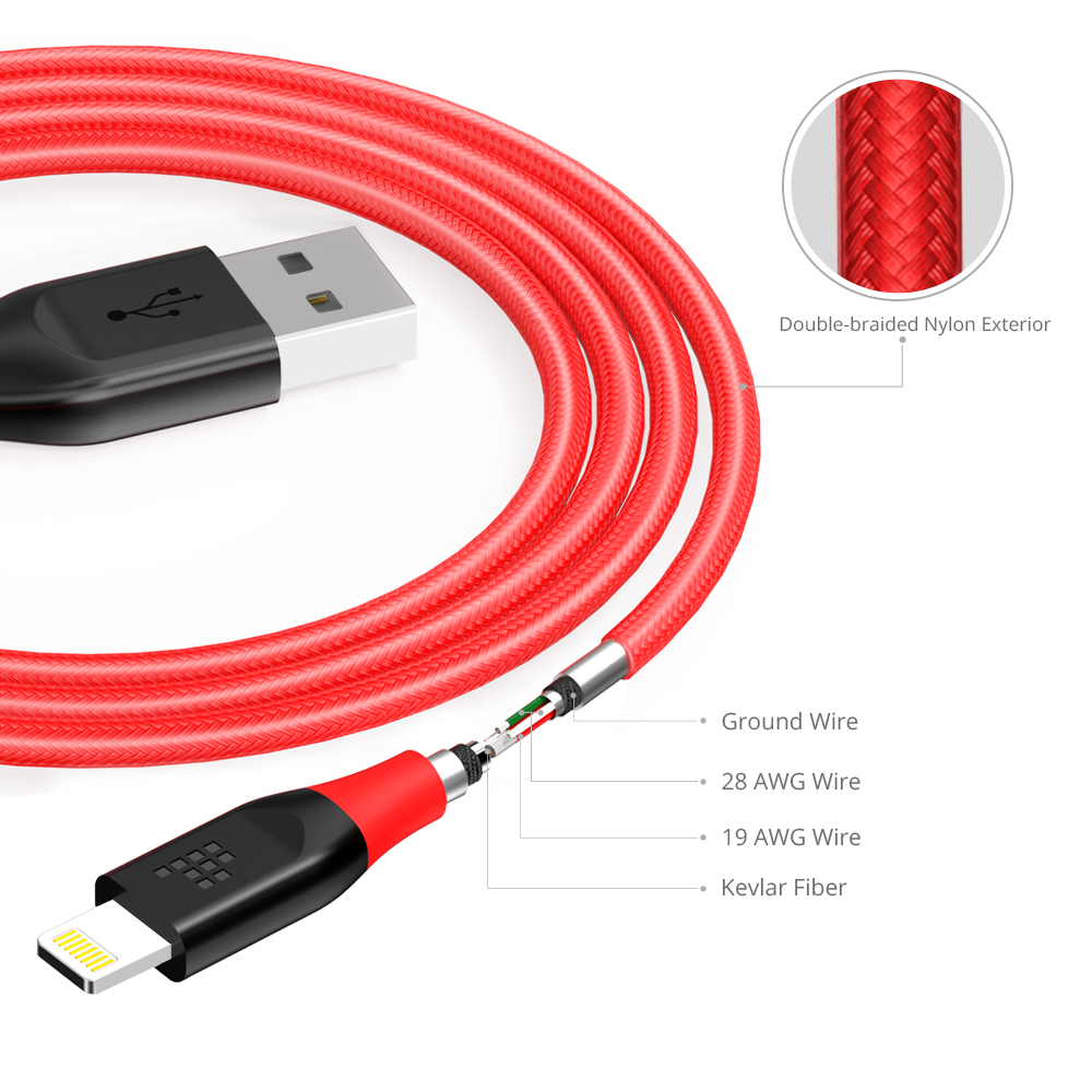 Tronsmart LEP02 6ft/1.8M Double Braided 8 Pin Cable