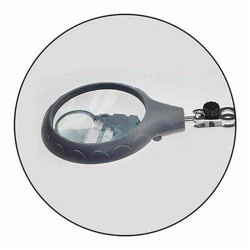 Rechargeable LED Helping Hand Soldering Welding Stand Clamp Tool Gray