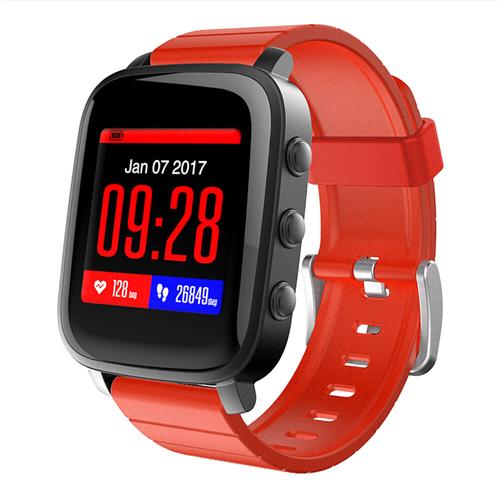 SMA-TIME 1.28" LCD Smart Watch Red