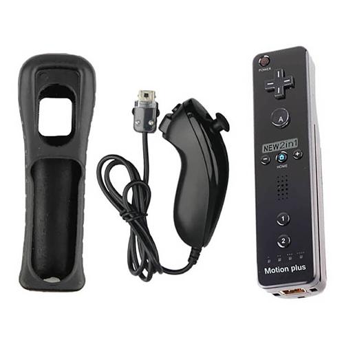 Wii Remote and Nunchuk Controller Black Wii Remote and Nunchuk Controller Black