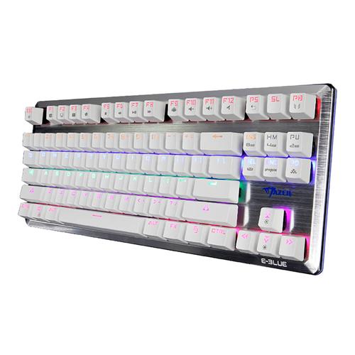 E-3LUE K727 87 Key Mechanical Keyboard Black Switch White