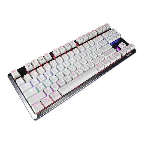 E-3LUE K727 87 Key Mechanical Keyboard Black Switch White
