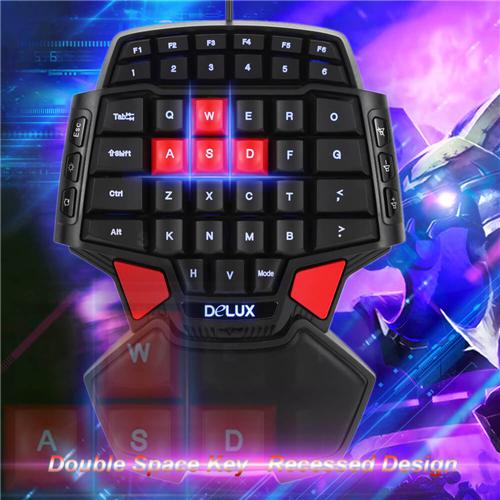 Delux T9 Wired Gaming Keyboard Black