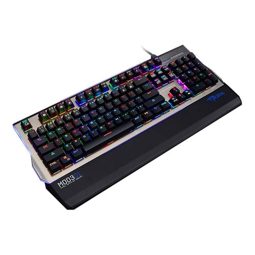 E-3LUE K751 RGB Mechanical Keyboard 104 Key Blue Switch Black