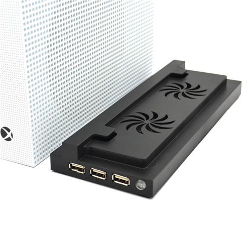 Vertical Stand Cooling Fan with 3 USB Port for Xbox One S Black