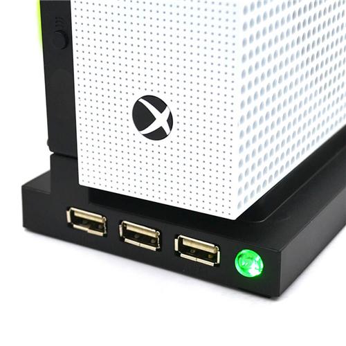 Vertical Stand Cooling Fan with 3 USB Port for Xbox One S Black