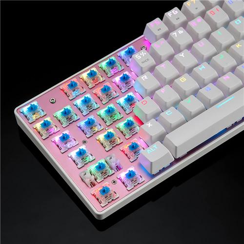Motospeed CK104 Wired Gaming Mechanical Keyboard Blue Switch - Pink