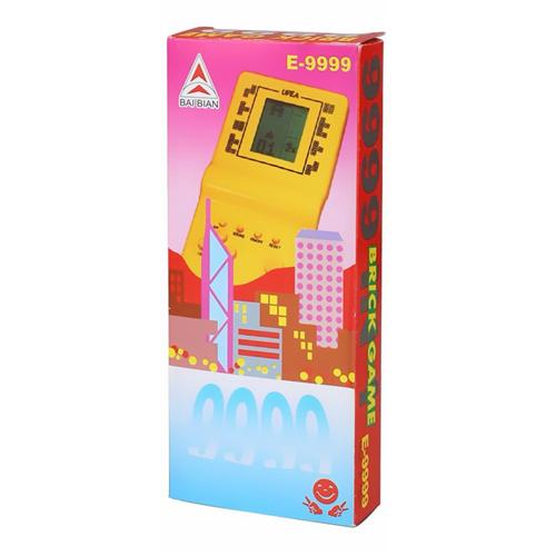 Retro Classic Childhood Tetris Brick Handheld Game Console Blue