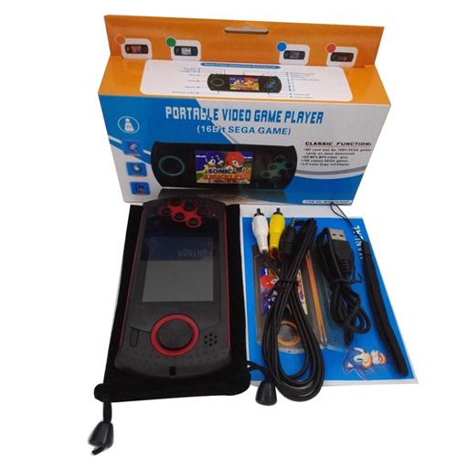 3 Inch 16 Bit Handheld Game Console Red and Black