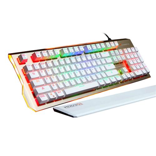 E-3LUE K751 RGB Mechanical Keyboard 104 Key Black Switch White