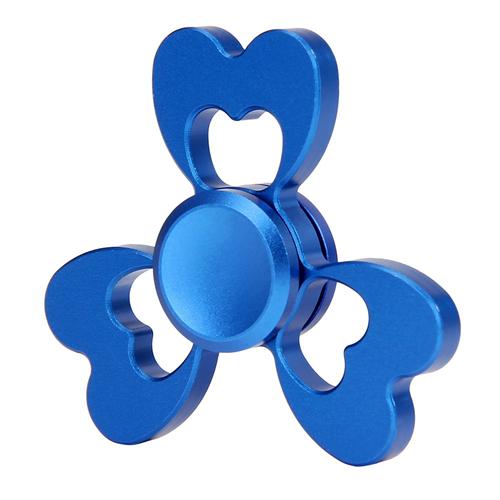Fidget Hand Spinner Metal Loving Heart Blue