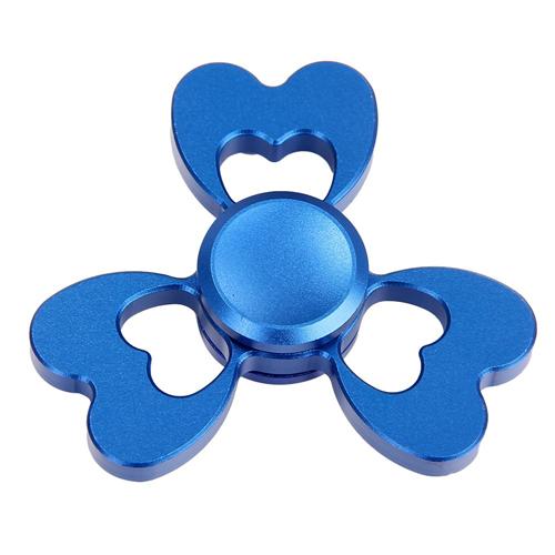 Fidget Hand Spinner Metal Loving Heart Blue