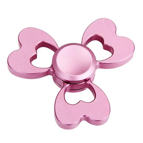 Fidget Hand Spinner Metal Loving Heart Pink
